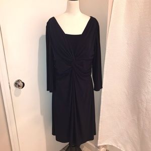Chaps | Dresses | Beautiful Chaps Dress W Ruching At Waist Size Xl ...